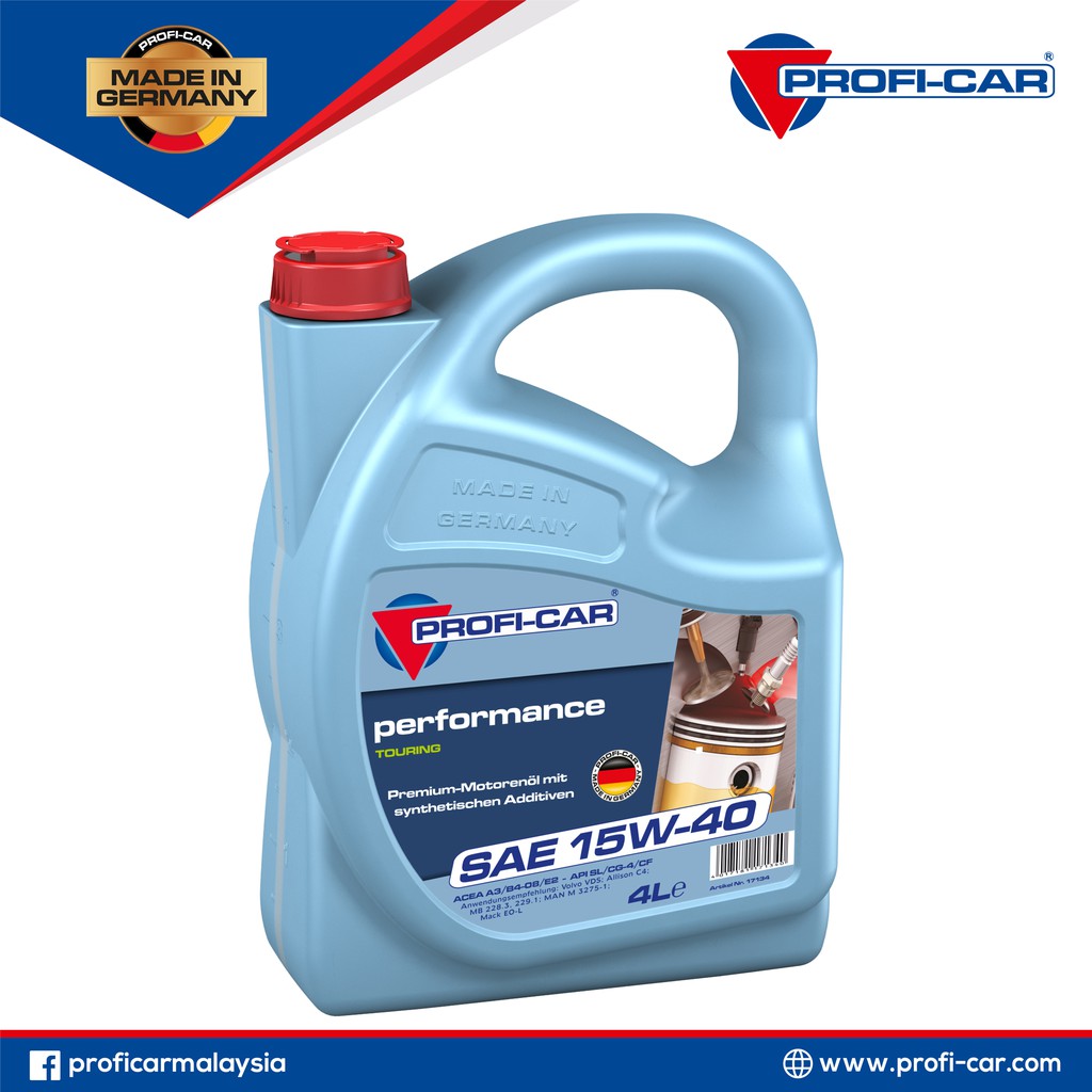 PROFI CAR Performance 15W40 Synthetic Engine Oil (4L) | Shopee Malaysia