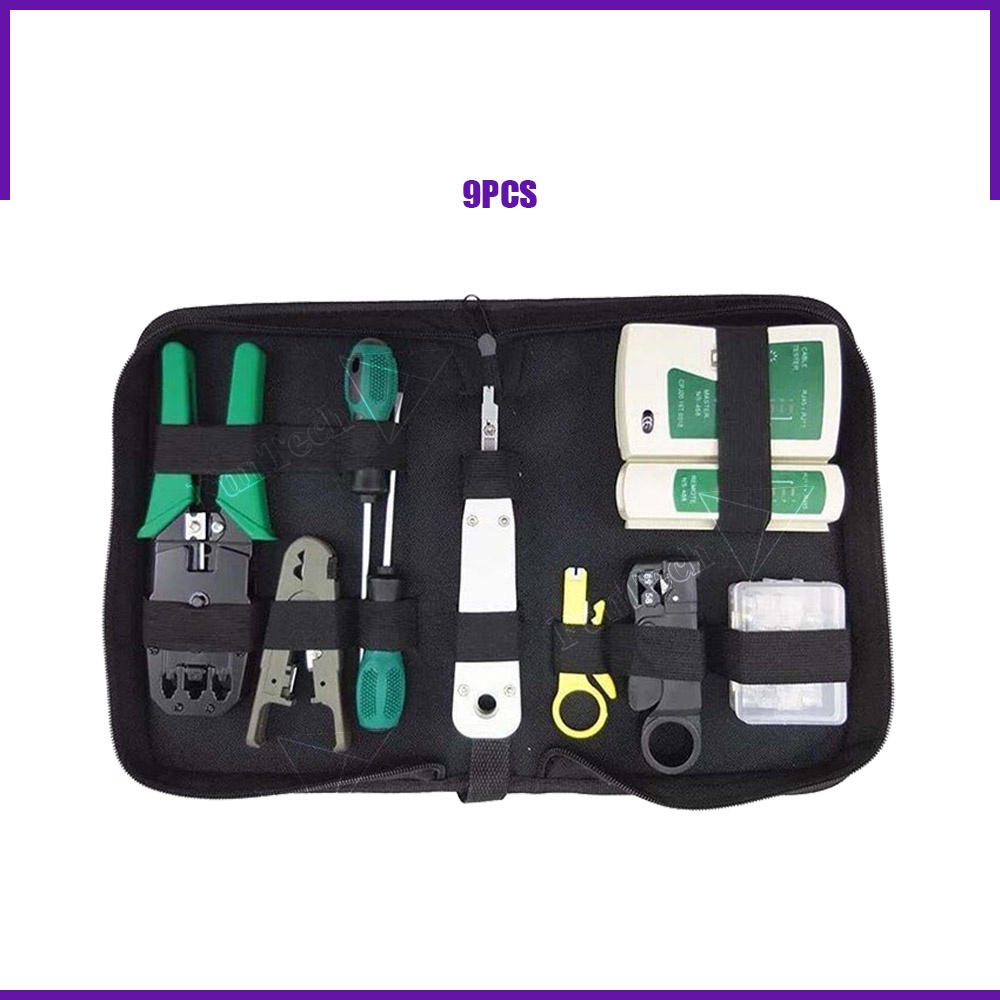 FunTech Network Cable Tester Tool Screwdriver Wire Stripper RJ45 ...