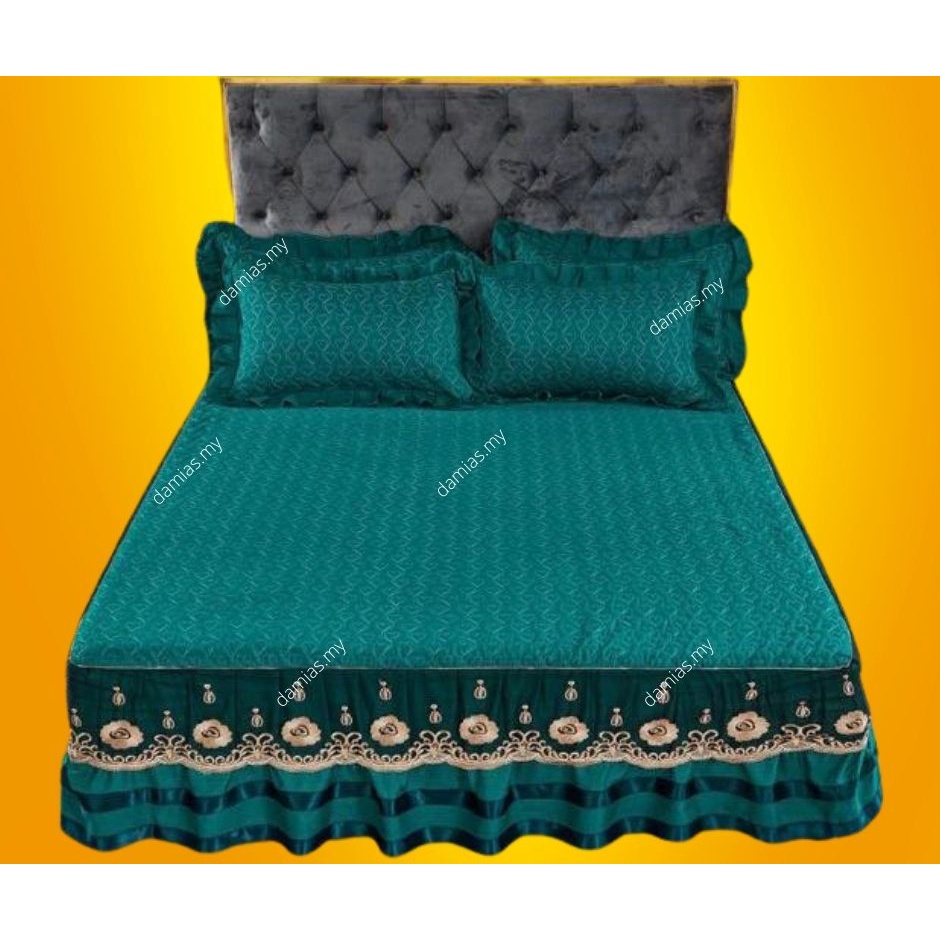 Hadiah untuk Ibu Cadar KAWIN Ropol COTTON 7IN1 FULL QUEEN SET Pengantin ...