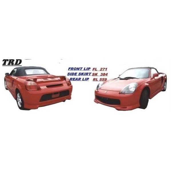 Toyota MRS trd bodykit body kit front side rear skirt lip | Shopee Malaysia