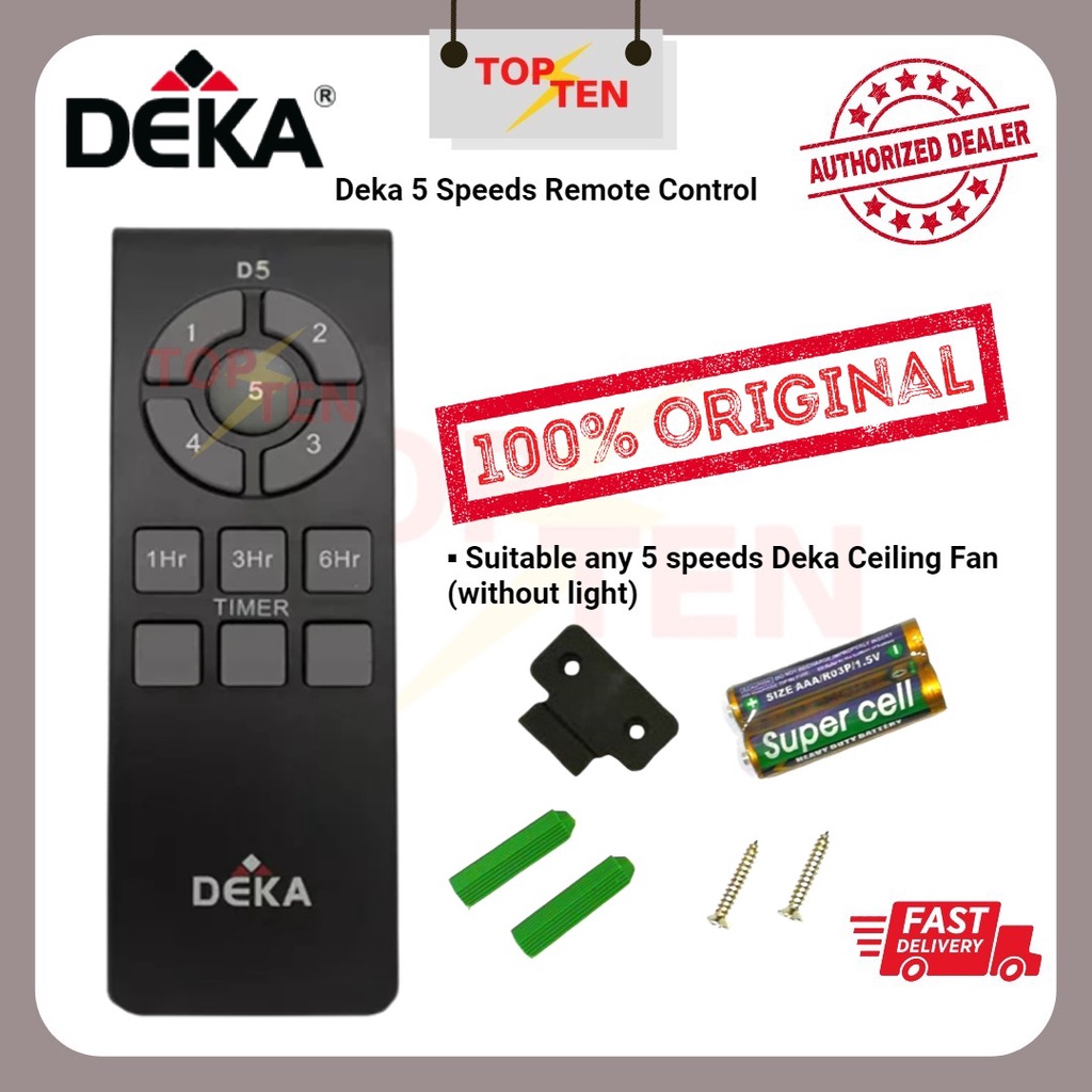 Deka Original Remote Control D3 D4 D5 DN R3/R4 Ceiling Fan Remote K9 ...