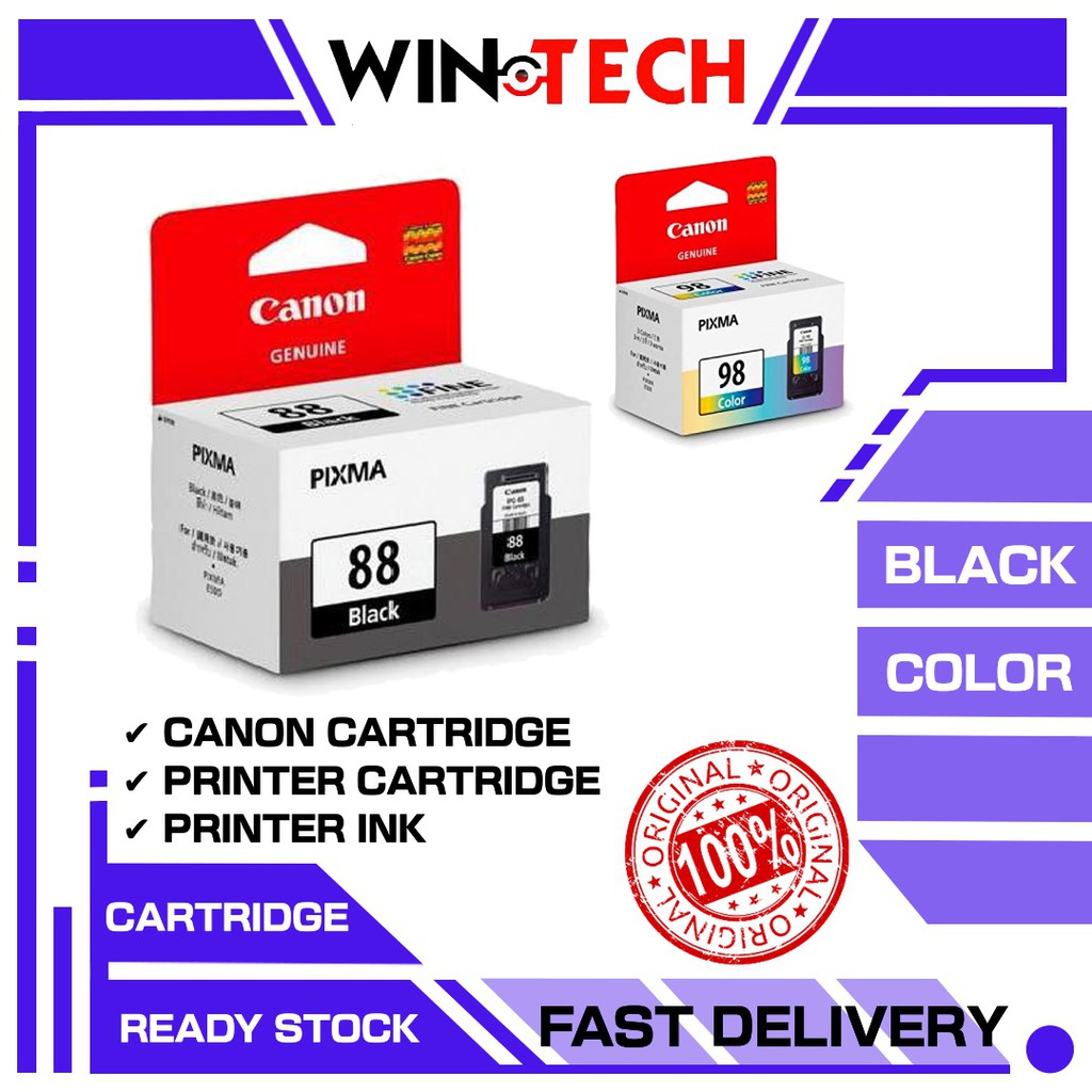 [ORIGINAL] CANON PG88 / PG 88/ PG-88 BLACK / CL98/CL-98/98 COLOR INK ...