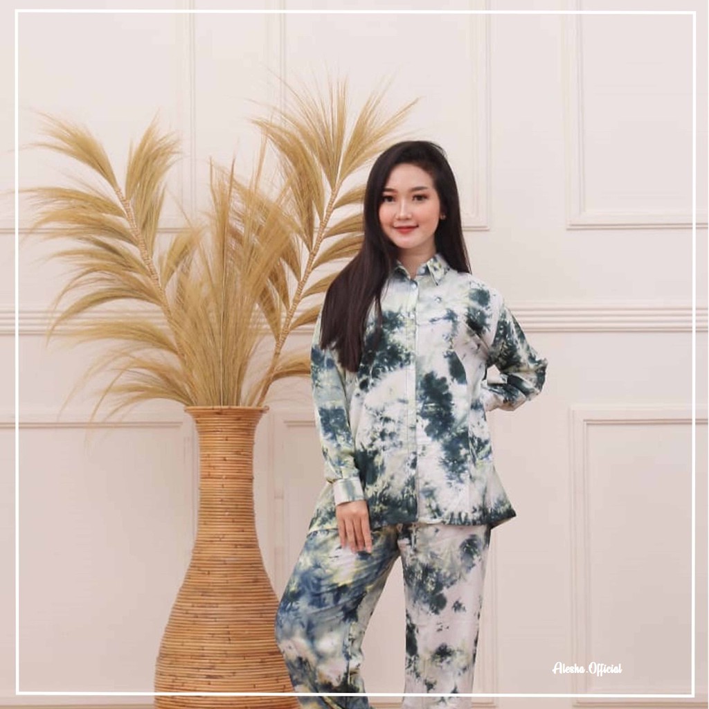 Tie DYE CARLA 2 Tiedye/ONE SET -Jumbo/DAILY SET RAYON MOTIF/ Pajama TIE ...