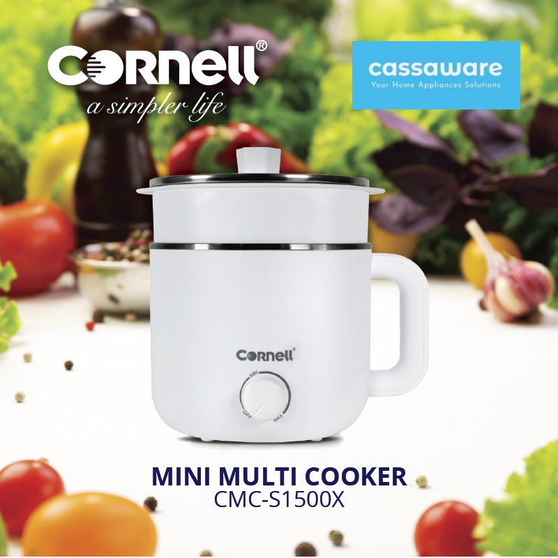 CORNELL 1.5L Mini Multi Cooker With Steamer CMC-S1500X / CMCS1500X Mini ...