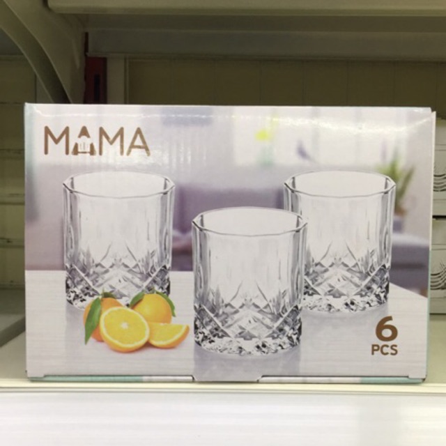 MAMA high quality 6 pcs glass set | Shopee Malaysia