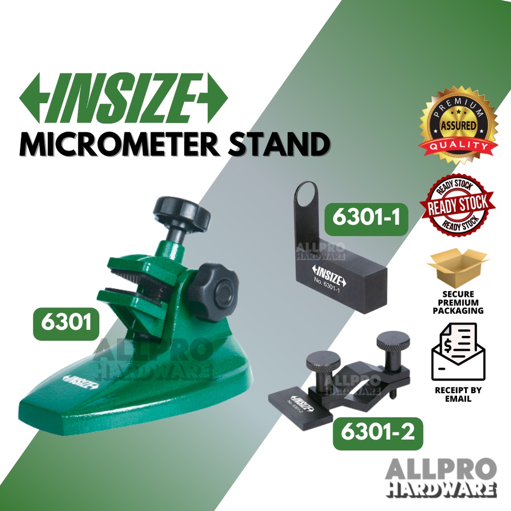 INSIZE Micrometer Stand 6301 / Inside Micrometer Clamp 6301-1 / Three ...