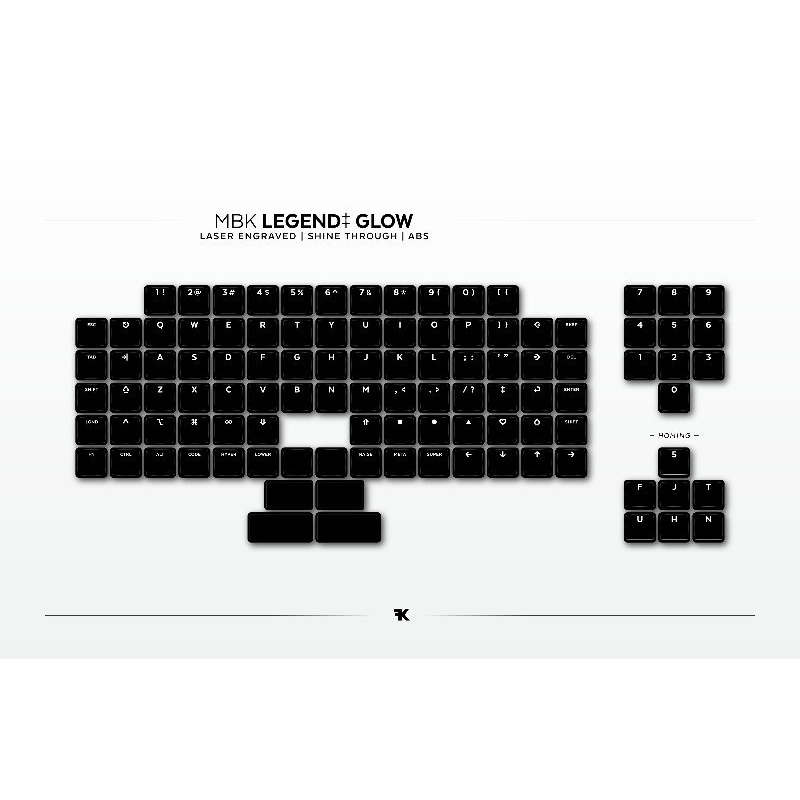 NEW ARRIVAL !!! MBK Legend ++ Glow (Shine through) Low Profile Keycaps ...