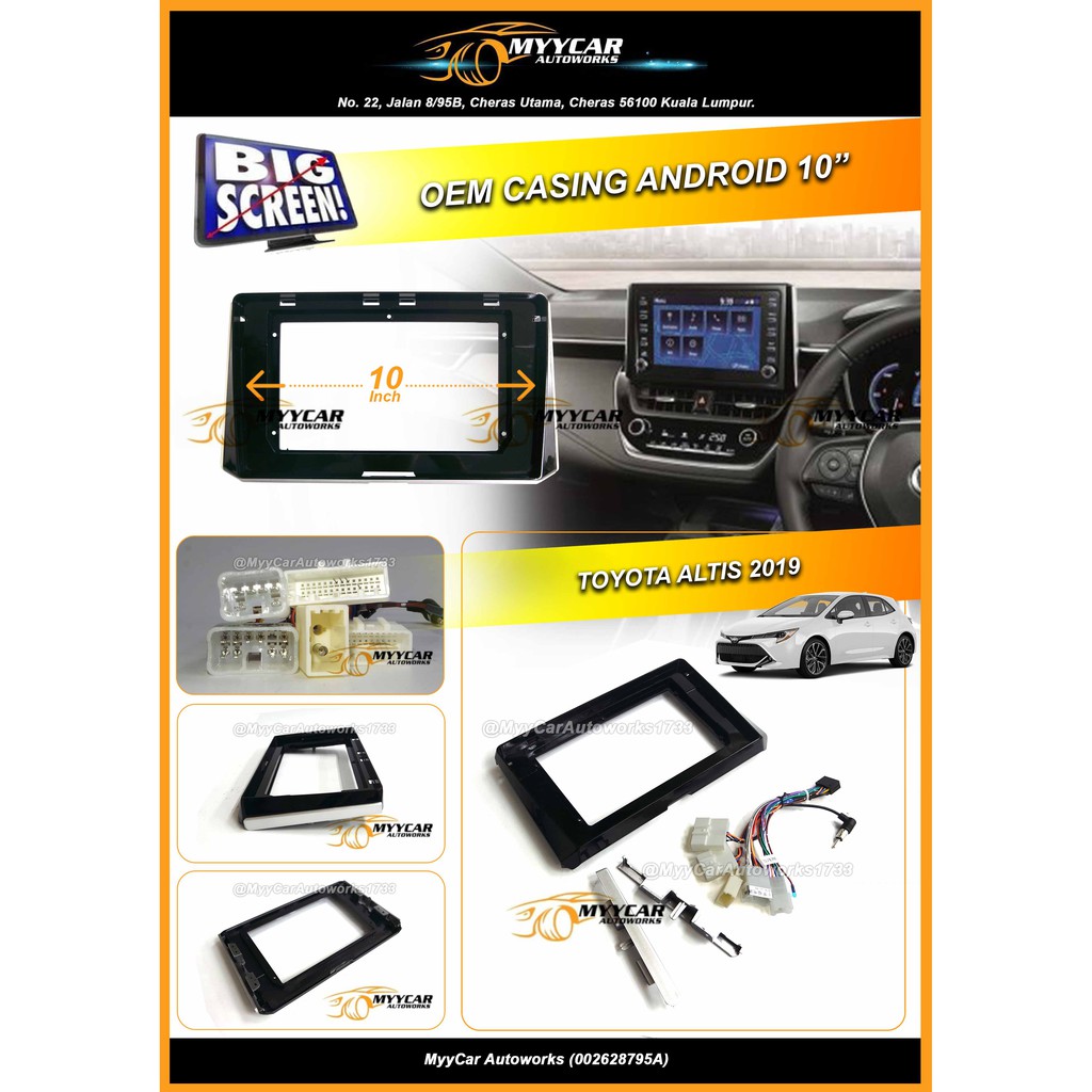Toyota Altis 2019 - Big Screen Casing Android Player (10inch) | Shopee ...
