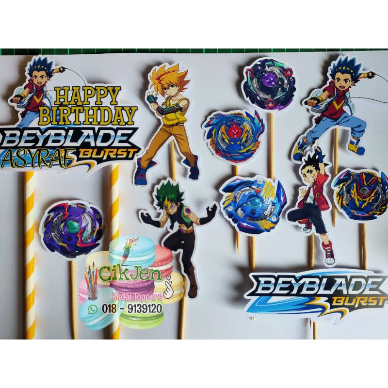 Beyblade Cake Topper A4 saiz READY STOCK | Shopee Malaysia