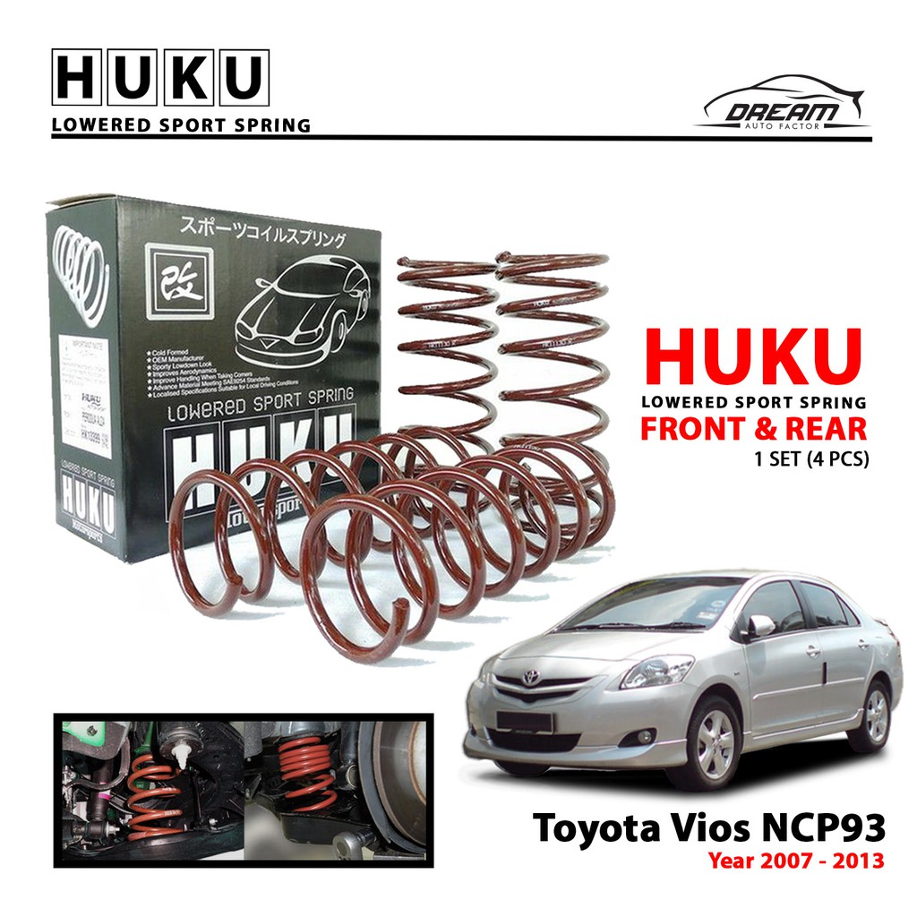 Toyota Vios NCP93 HUKU Lowered Sport Spring | Shopee Malaysia