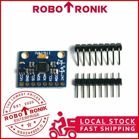 GY-521 (MPU6050) 6-DOF 3-Axis Gyro Gyroscope & Accelerometer Module - 16-Bit Output I2C ...