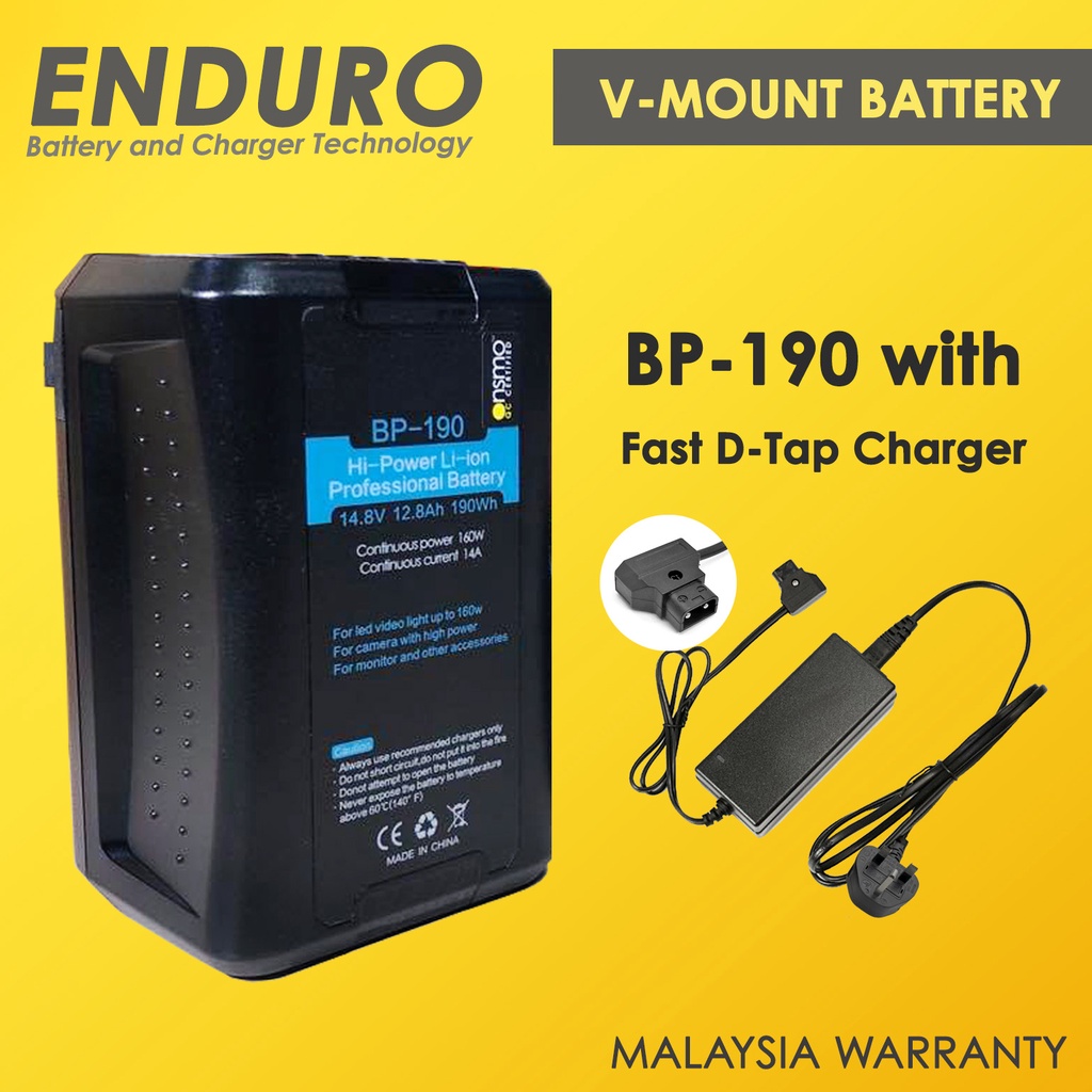Enduro BP-230 BP-190 BP-360 High Power Li-ion V-Mount Battery for High ...