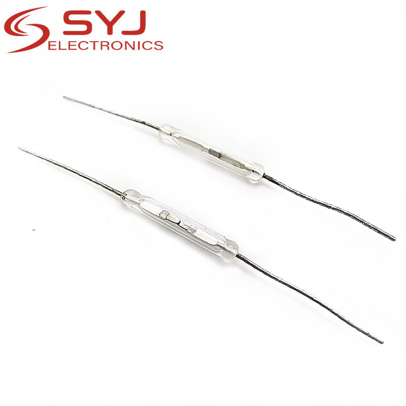 10pcs/lot Dry reed pipe REED SWITCH 2X14MM GLASS White Color N/O Low ...