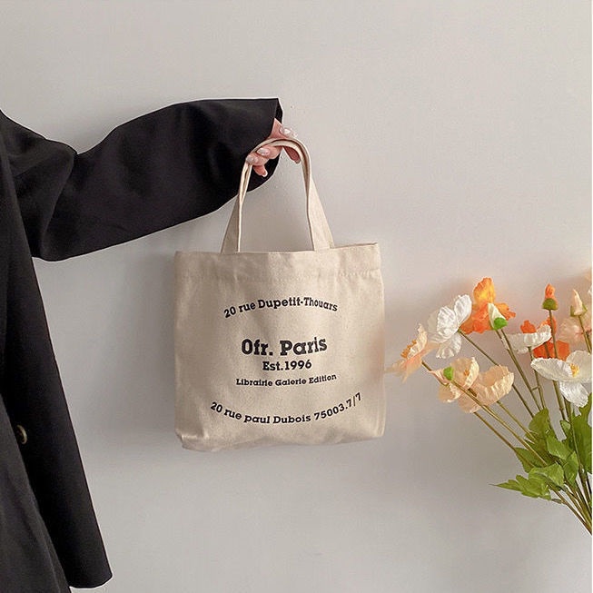 Women's Bag Ins Mini Canvas Tote Bag Korea Cute Small Hand Bag Cute ...