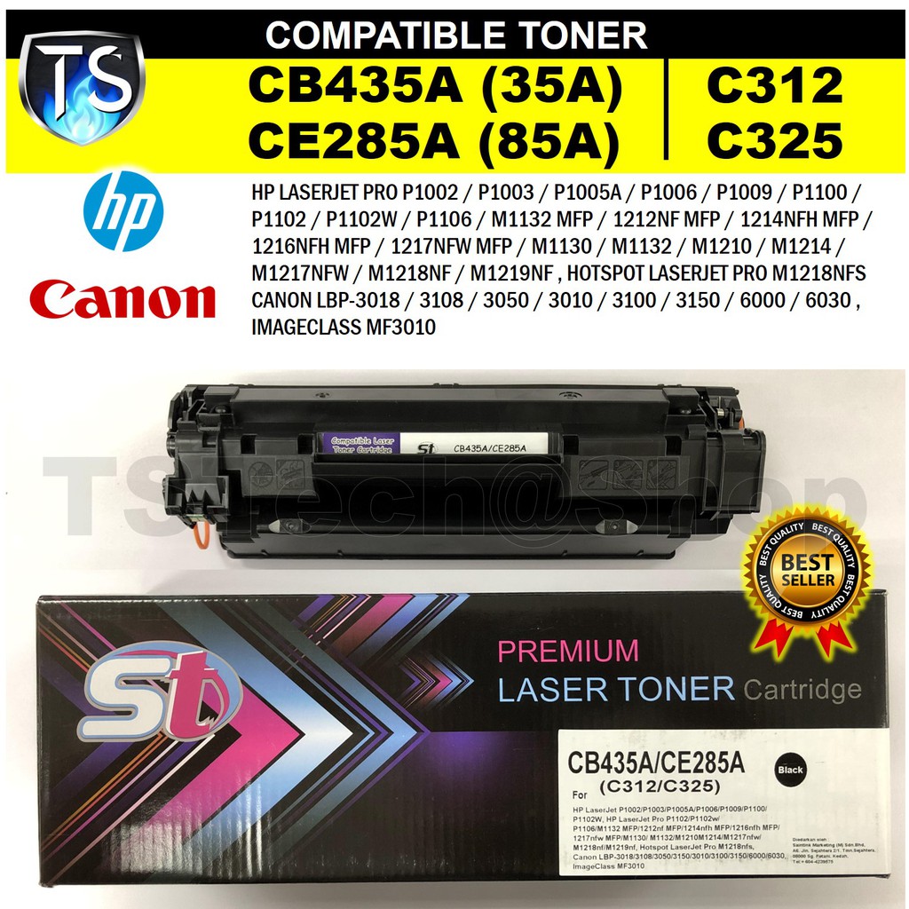 HP CB435A (35A) CE285A (85A) CANON C312 C325 P1102 M1132 LBP3018 6000 ...