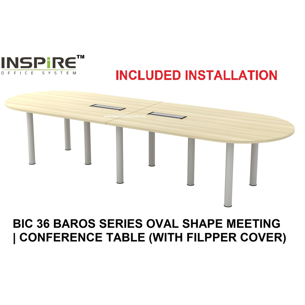 BAROS SERIES BIC 36 OVAL SHAPE MEETING | CONFERENCE TABLE (WITH FILPPER ...