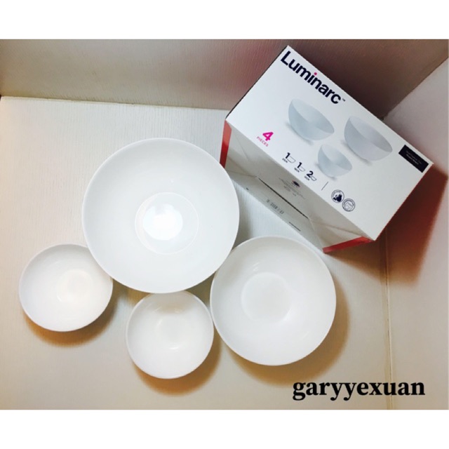 (100% Original) Luminarc 4 Pieces Individual White Bowl | Shopee Malaysia