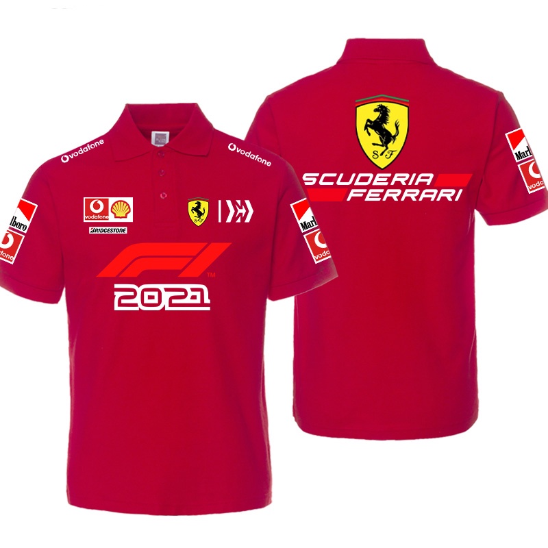 2025 New F1 Racing Suit + Scuderia Ferrari Team F1 jersey + Summer Men ...