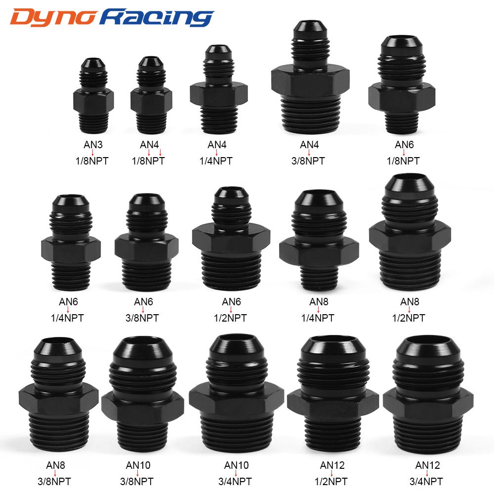 AN3 AN4 AN6 AN8 AN10 AN12 Male to 1/8NPT 1/4NPT 3/8NPT 1/2 NPT 3/4 NPT ...