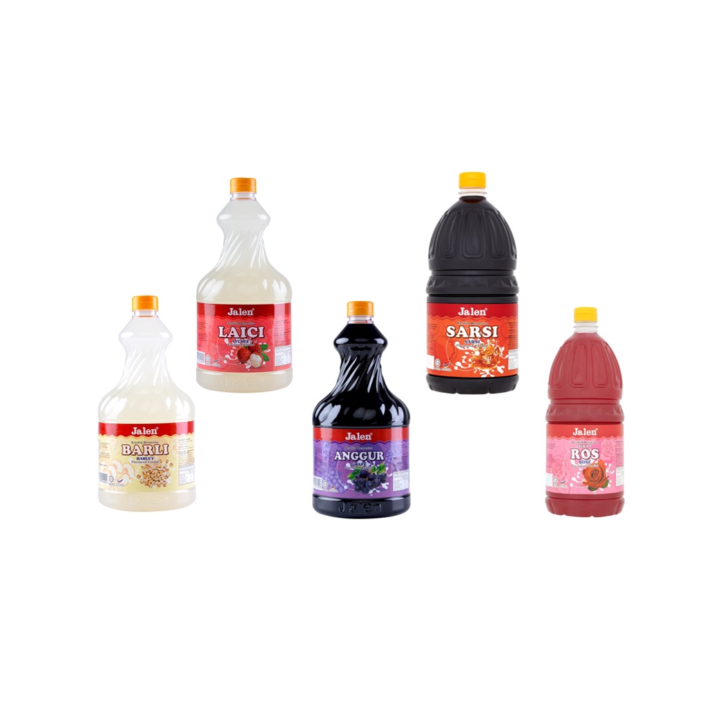 JALEN Kordial Sirap Ros/ Barli/ Laici/ Sarsi/ Anggur/ Mangga 2L (READY ...