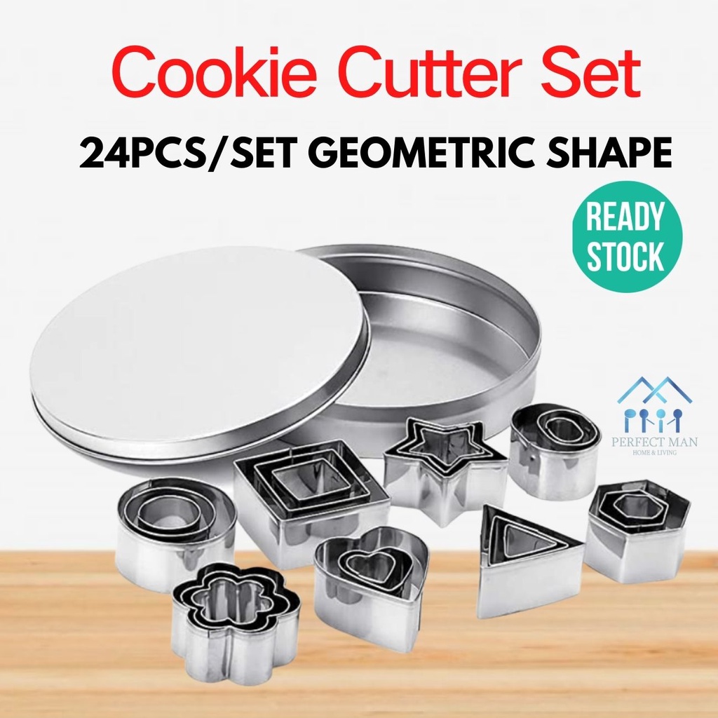 Stainless Steel Cookies Cutter Set Baking Tools Biscuit Mold 8 Shapes ...