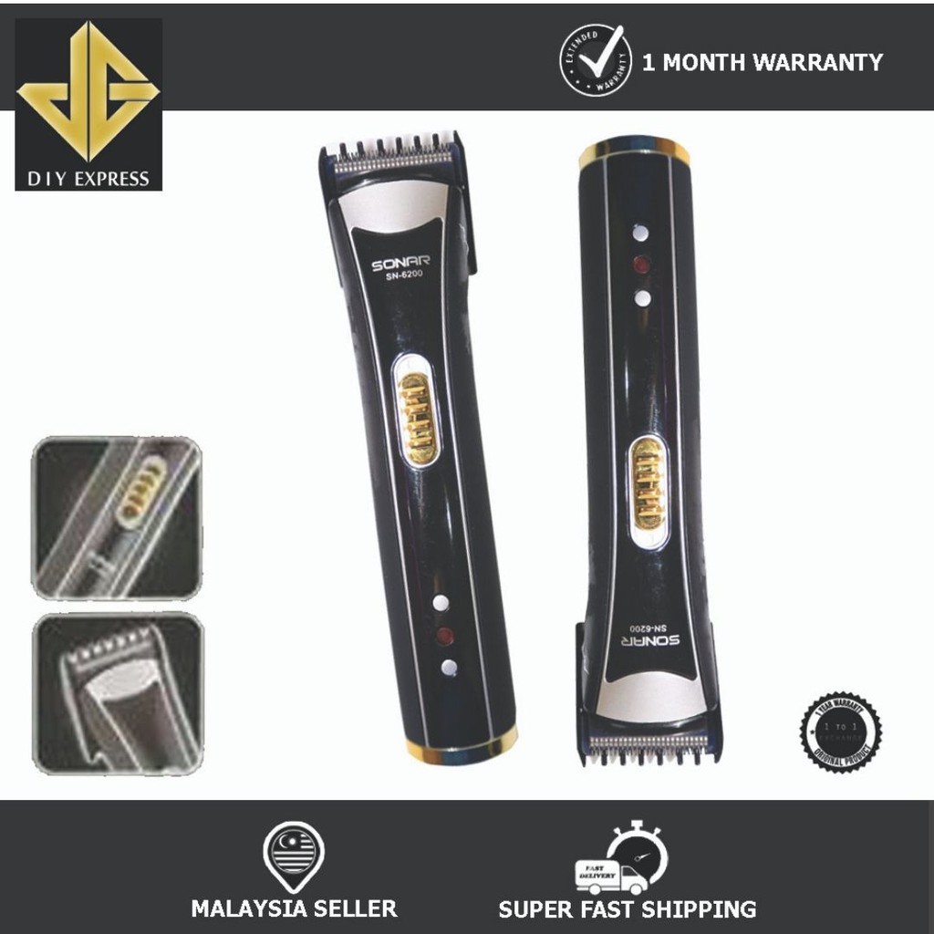 Sonar Wireless Rechargeable Hair Clipper/Trimmer/Cutter/Shaver [SN-6200 ...