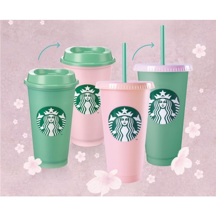 Starbucks Pink & Matcha Green Color Changing Reusable Cup (16oz) or ...
