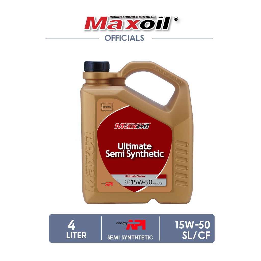 𝐌𝐀𝐗𝐎𝐈𝐋 Ultimate Semi Synthetic 15W50 SL/CF - 4L | Shopee Malaysia