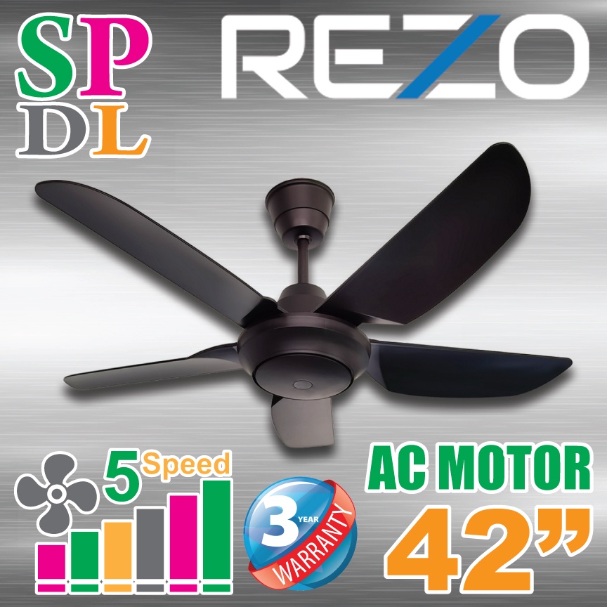 REZO AX42 5 Blades AC MOTOR Ceiling Fan With Remote Control | Shopee ...