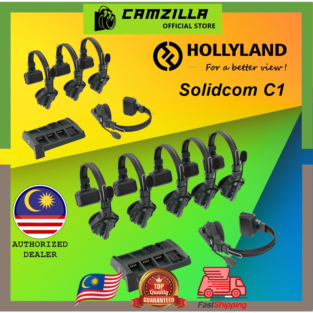 Hollyland Solidcom C1-3S C1-4S Full-Duplex Wireless DECT with 4 ...