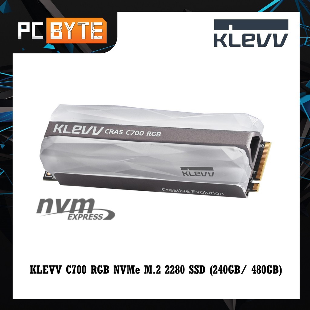 KLEVV C700 RGB NVMe M.2 2280 SSD (240GB/480GB) | Shopee Malaysia