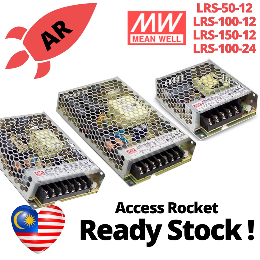MEAN WELL (MW) Switching Power Supply LRS-50/100/150-12 and LRS-100-24 Series | Shopee Malaysia
