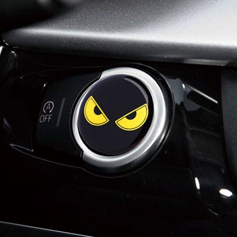 Car Interior Supplies One-Button Starter Sticker Cartoon Ignition ...