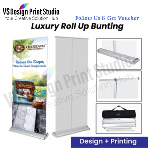 Luxury Roll Up Bunting Banner Stand With Printing (FREE Design ...