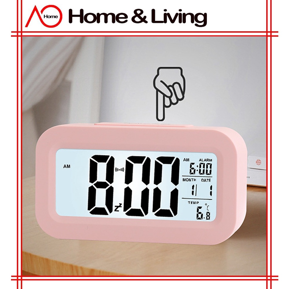AO Home Digital Smart Temperature Snooze Alarm Student LCD Mute ...