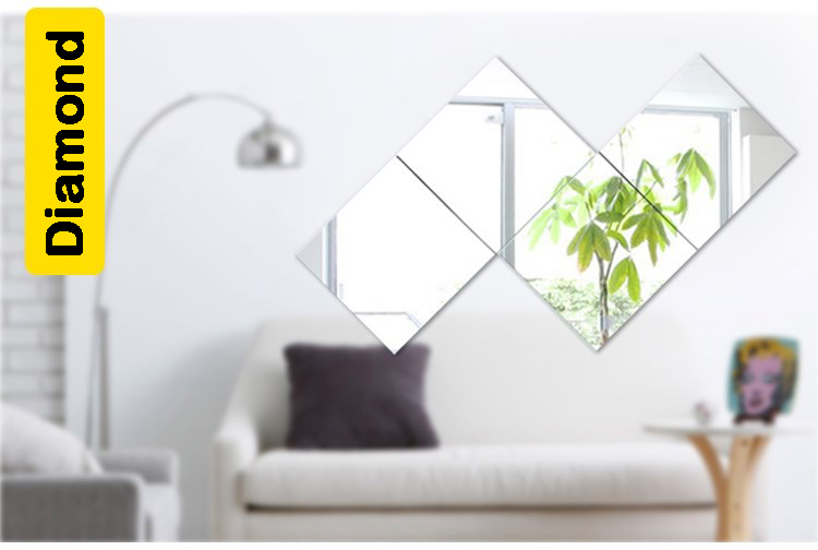 Super Value Set Real Mirror Self Adhesive Mirror Wall Mounted Mirror ...