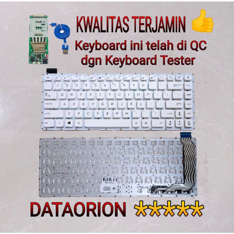 PUTIH White keyboard Asus X441 X441N X441M X441S X441BA X441NC X441SA ...