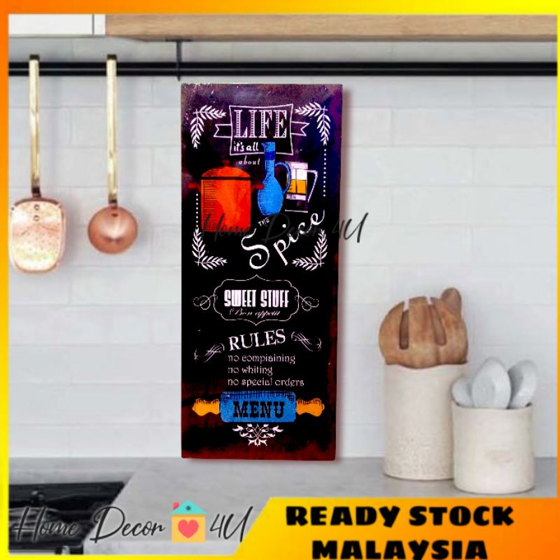 frame hiasan dinding dapur frame wall kitchen decoration | Shopee Malaysia