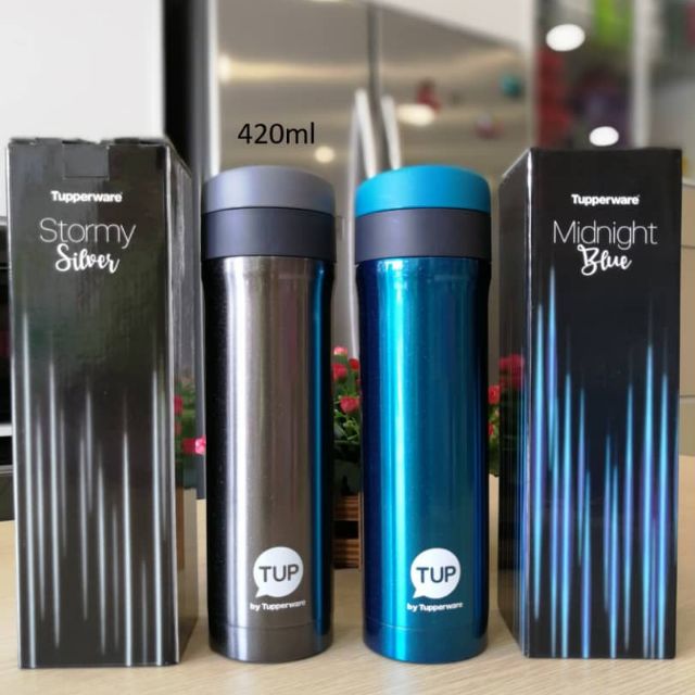 [TUPPERWARE] Metallic Thermal Flask 420ml Thermos Air panas sejuk | Shopee Malaysia
