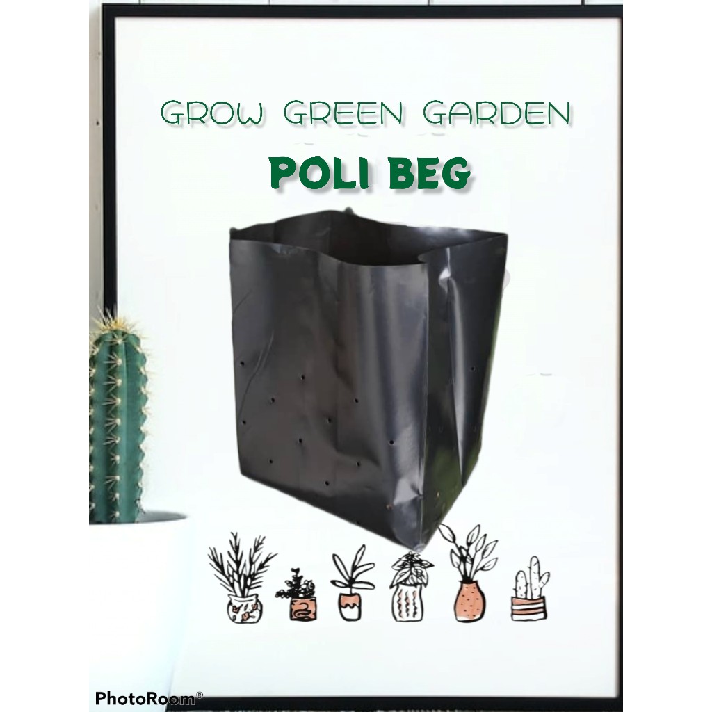 [1 KG] Black Polybag UV Thick Fertigasi Polibag Hitam Nursery Plastik ...