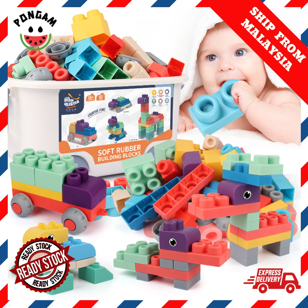 READY STOCK Huge Soft Rubber Blocks Mega Lego Blocks | Shopee Malaysia