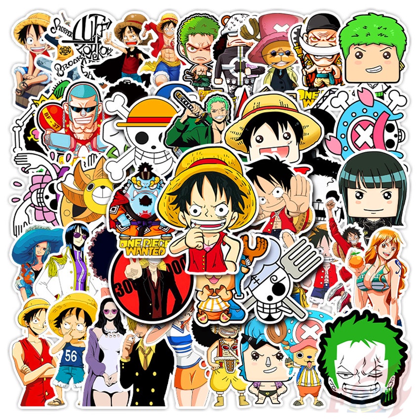50Pcs/Set One Piece Series 04 Stickers Anime DIY Fashion Mixed ...