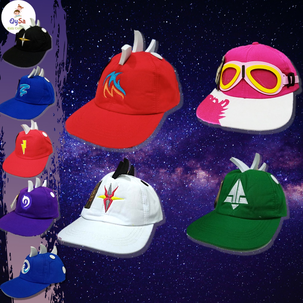 TOPI / KIDS CAP BOBOIBOY AND YAYA (Cap Superhero Adjustable for boys ...