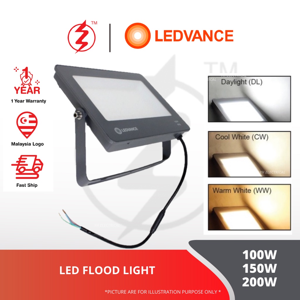 OSRAM LEDVANCE LED Floodlight Spotlight Outdoor Flood Light 100W 150W 200W | Shopee Malaysia