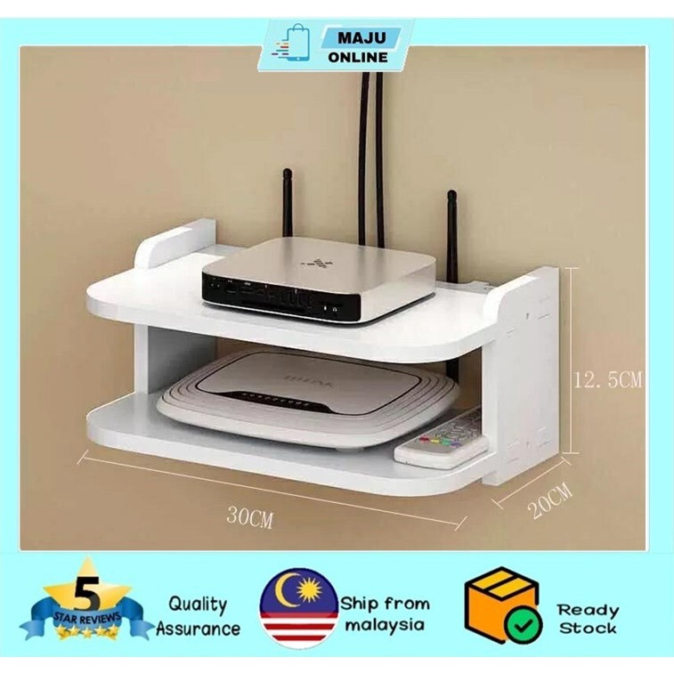 💥Maju.Online💥DVD Player Rack TV Rack Top Box Floating Storage Shelf ...