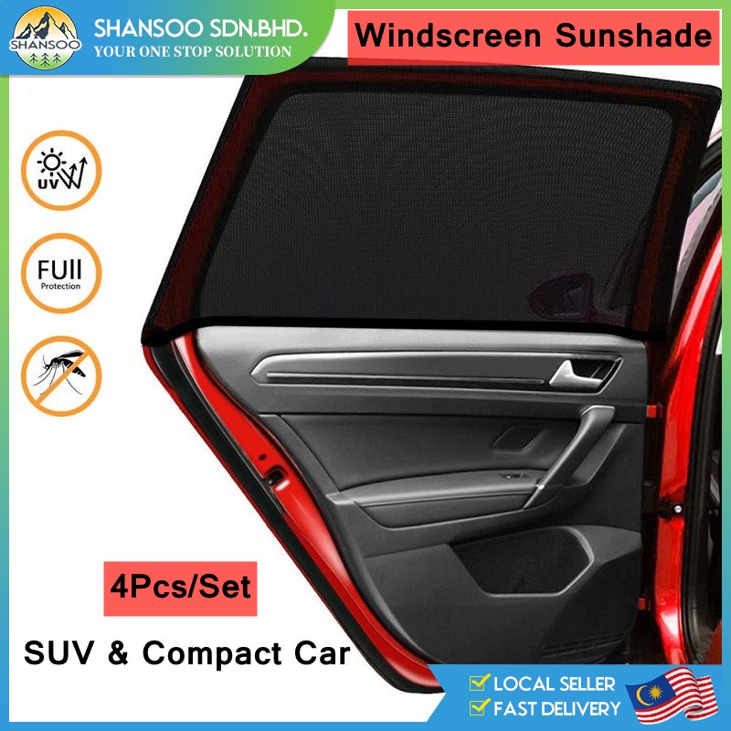 4Pcs/Set Sun Shade Car Mosquito Proof Car Window Sun Shade Net Car ...
