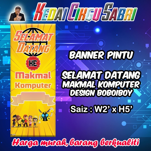 BANNER PINTU SELAMAT DATANG MAKMAL KOMPUTER | Shopee Malaysia