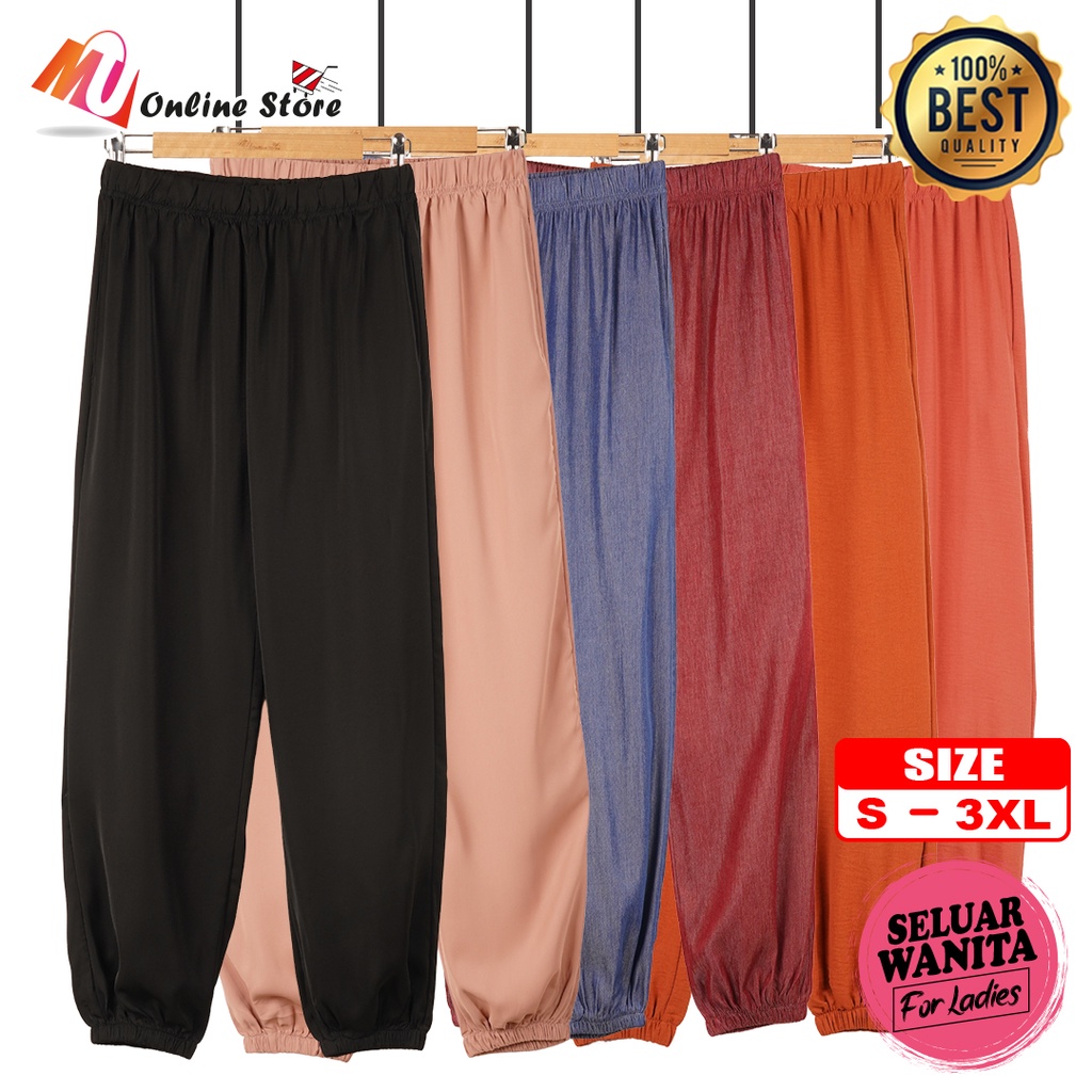 MU SELUAR FESYEN PLAIN WANITA DEWASA / WOMEN LONG PANTS / SELUAR ...