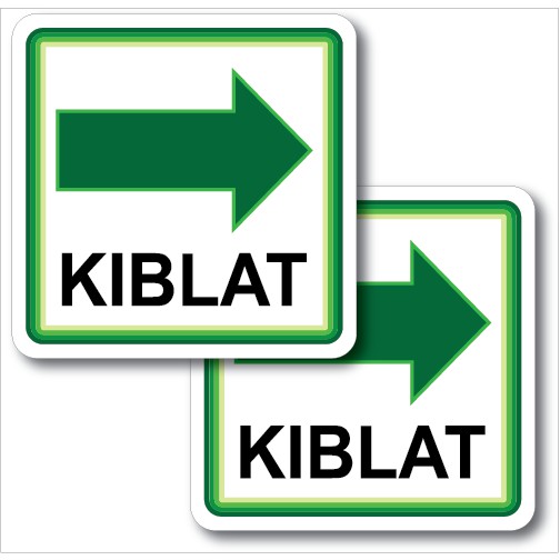 KIBLAT ACRYLIC SIGN BOARD 2's 110X110MM | Shopee Malaysia
