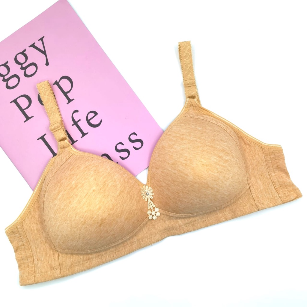 Women Bra Plus Size Cup CD 38~48 Wireless Bra Non-Wired Thin Sponge Bra ...